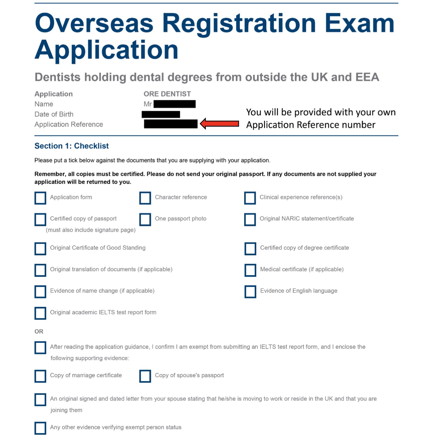 Application Guidance ORE/LDS – DDC Dental